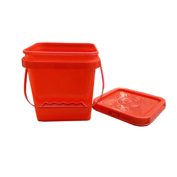 2 Liter Square Plastic Bucket With Different Color - Haideplastic.com